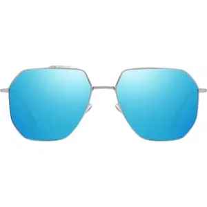 TRIBAL ËYËS Zanzibar 59mm Aviator Sunglasses - Blue