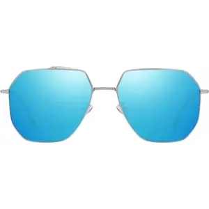 TRIBAL ËYËS Zanzibar 59mm Aviator Sunglasses - Blue