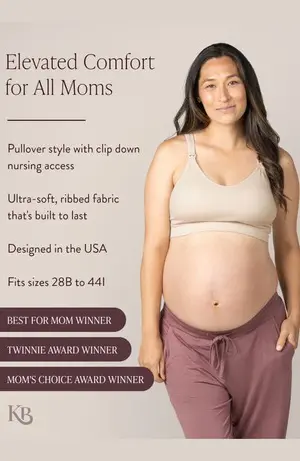 KINDRED BRAVELY Mia Maternity & Nursing Lounge Bra- Fits Sizes 30b-44d - Stone