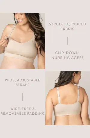 KINDRED BRAVELY Mia Maternity & Nursing Lounge Bra- Fits Sizes 30b-44d - Stone