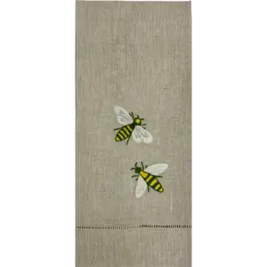 MAISON D'HAITI Tea Towelsbuzzing Bees - Flax