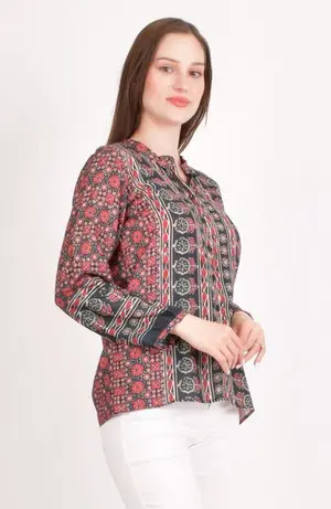 RAAS Ayla Muslin Silk Button-up Top