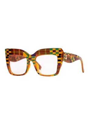 TRIBAL ËYËS Ka Kente Oversized Cat Eye Eyeglasses