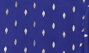SL FASHIONS Foil Print Chiffon Dress - Iris