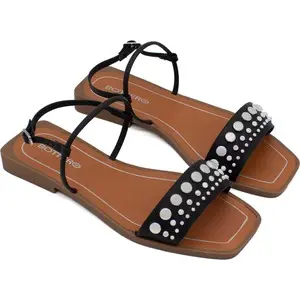 BOTTERO Studded Square-toe Sandal - Preto