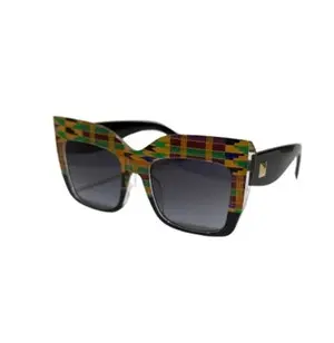 TRIBAL ËYËS Kb Kente Cat Eye Oversized 55mm Sunglasses