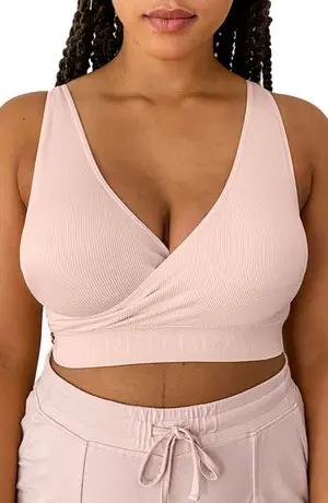 KINDRED BRAVELY Sublime Adjustable Crossover Nursing/lounge Bra - Soft Pink