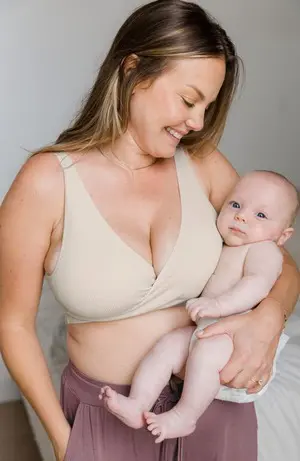 KINDRED BRAVELY Sublime Adjustable Crossover Nursing & Lounge Brafits Sizes 30b-40d - Stone