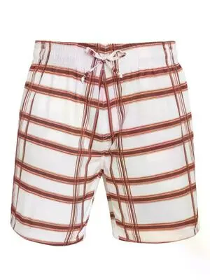 AMIR SLAMA Checked Drawstring Swim Shorts