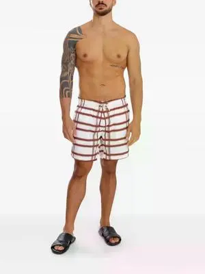AMIR SLAMA Checked Drawstring Swim Shorts