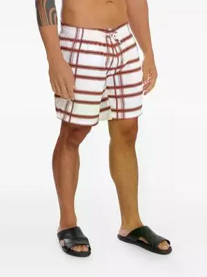 AMIR SLAMA Checked Drawstring Swim Shorts