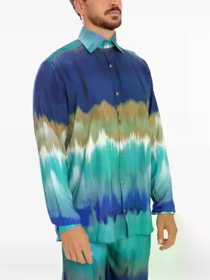AMIR SLAMA Tie Dye-print Button-up Shirt