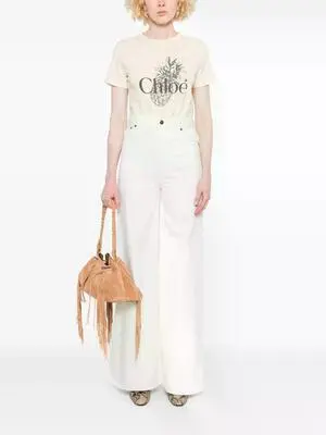 Chloé Wide Leg Cotton Pants