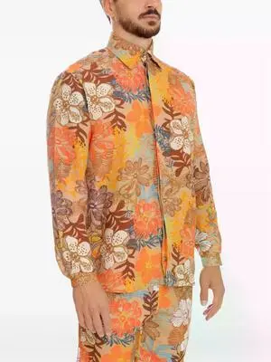 AMIR SLAMA Floral-print Button-up Shirt