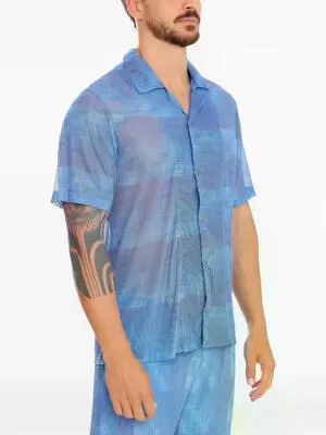AMIR SLAMA Check-pattern Short-sleeve Shirt