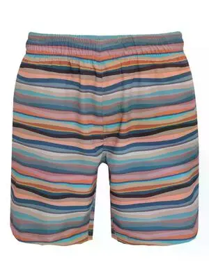 AMIR SLAMA Striped Swim Shorts - Blue