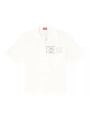 DIESEL Illustrated Short-sleeve Shirt - White