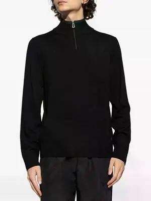 Paul Smith Zip-up Sweater - Black