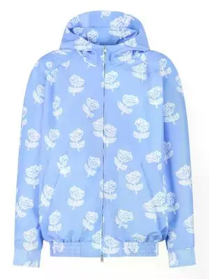 Marni Floral-print Zip-up Jacket - Blue