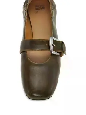GANNI Buckle-embellished Ballerina Flats