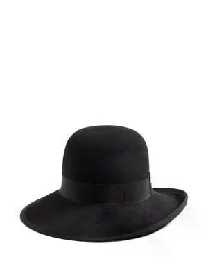 Valentino Garavani Vlogo Signature Lapin Fabric Hat - Black