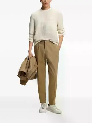 BOSS Crew Neck Cotton Sweater - Neutrals