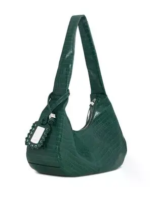 GANNI Crocodile-embossed Shoulder Bag