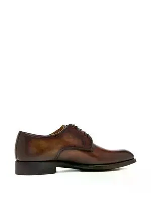 Magnanni Leather Lace-up Derby Shoes - Brown