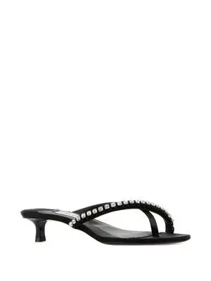 JIMMY CHOO Rhinestone-embellished Heeled Sandals - Black