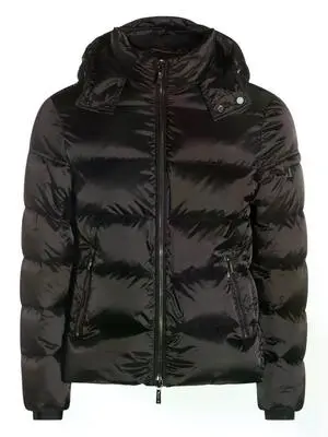 MOORER Quilted Hooded Puffer Jacket - Black