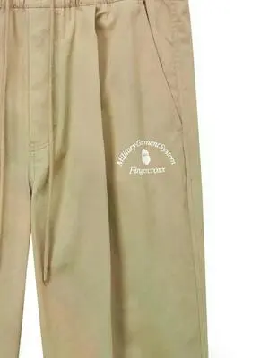 FINGERCROXX Elasticated-waistband Trousers - Neutrals