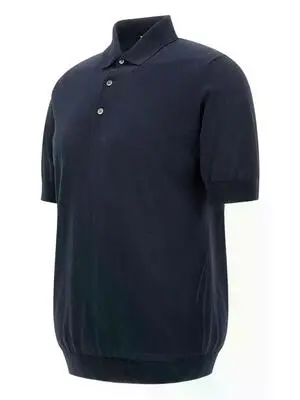 FILIPPO DE LAURENTIIS Cotton Polo Shirt - Blue