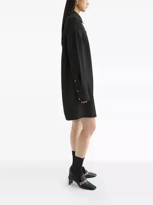 JIL SANDER Wool Polo Dress - Black