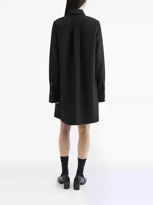 JIL SANDER Wool Polo Dress - Black