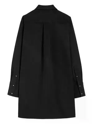 JIL SANDER Wool Polo Dress - Black