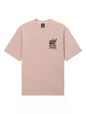 FINGERCROXX Logo-embroidered T-shirt - Pink