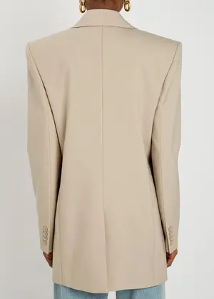 Saint Laurent Wool Blazer - Beige