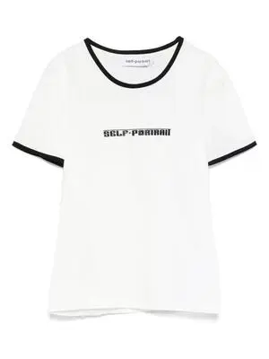 SELF-PORTRAIT Jersey T-shirt - White