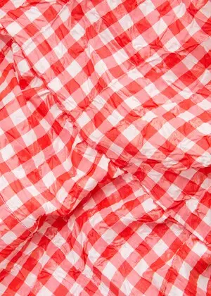 GANNI Gingham Taffeta Blouse