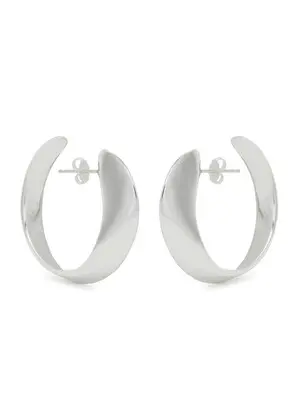 Agmes Daphne Sterling Hoop Earrings - Silver