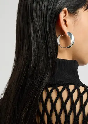 Agmes Daphne Sterling Hoop Earrings