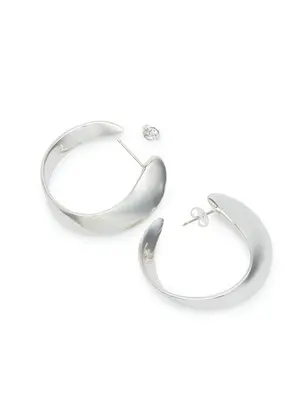 Agmes Daphne Sterling Hoop Earrings