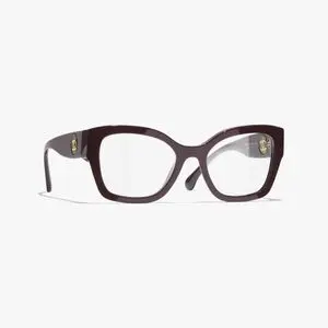 Chanel Butterfly Eyeglasses - Burgundy