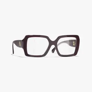 Chanel Square Eyeglasses - Burgundy