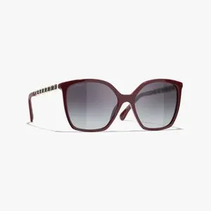 Chanel Square Sunglasses - Burgundy