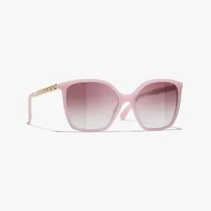 Chanel Square Sunglasses Light Pink