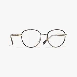 Chanel Pantos Eyeglasses - Gold & Tortoise