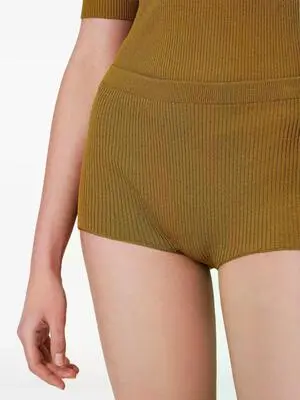 TWINSET Knitted Mini Shorts - Green