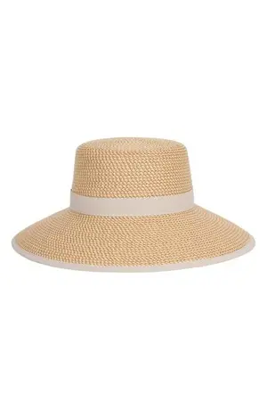 Eric Javits Sunburst Ponytail Notch Sun Hat Peanut