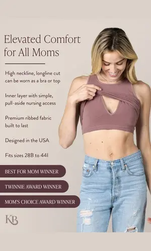 KINDRED BRAVELY Sublime Maternity & Nursing Longline Bra Top - Twilight